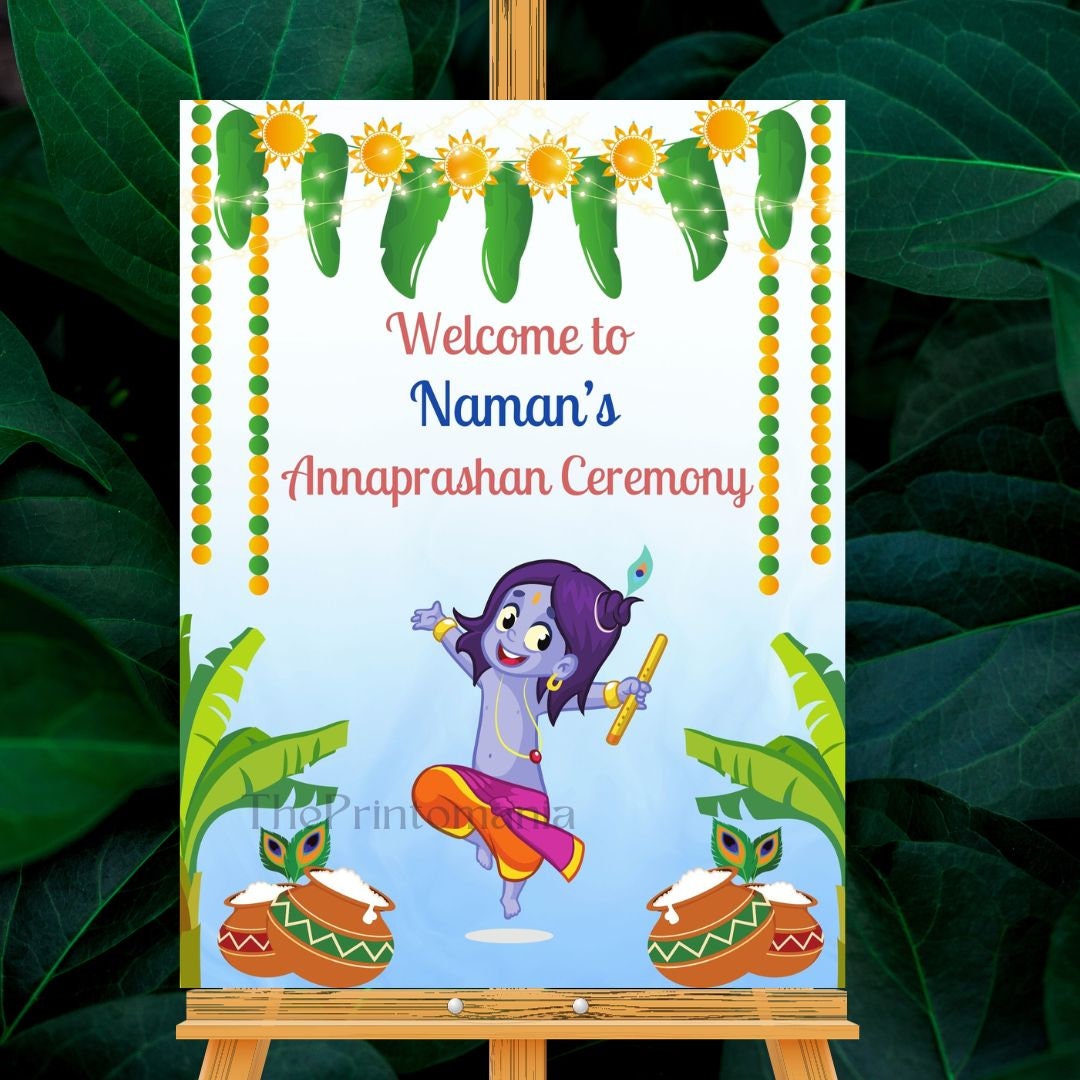 Editable Annaprasana Ceremony Welcome Sign Pasni Ceremony Welcome Sign ...