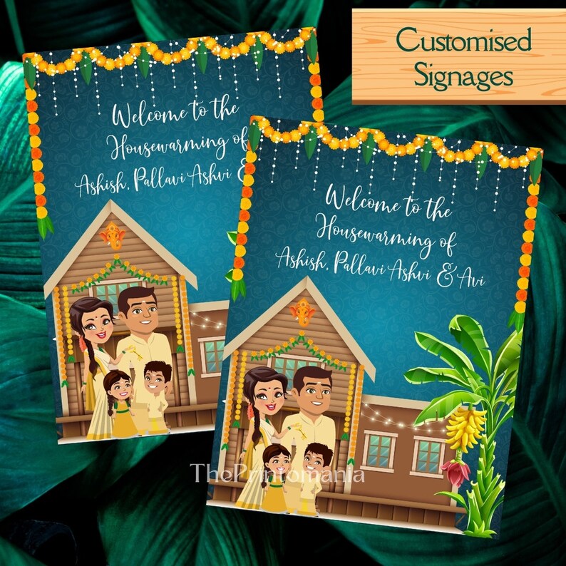 Housewarming Welcome Sign Board, Indian New House Welcome Banner ...