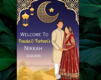 Custom Muslim Wedding Welcome Sign Islamic Wedding Welcome Sign Digital ...