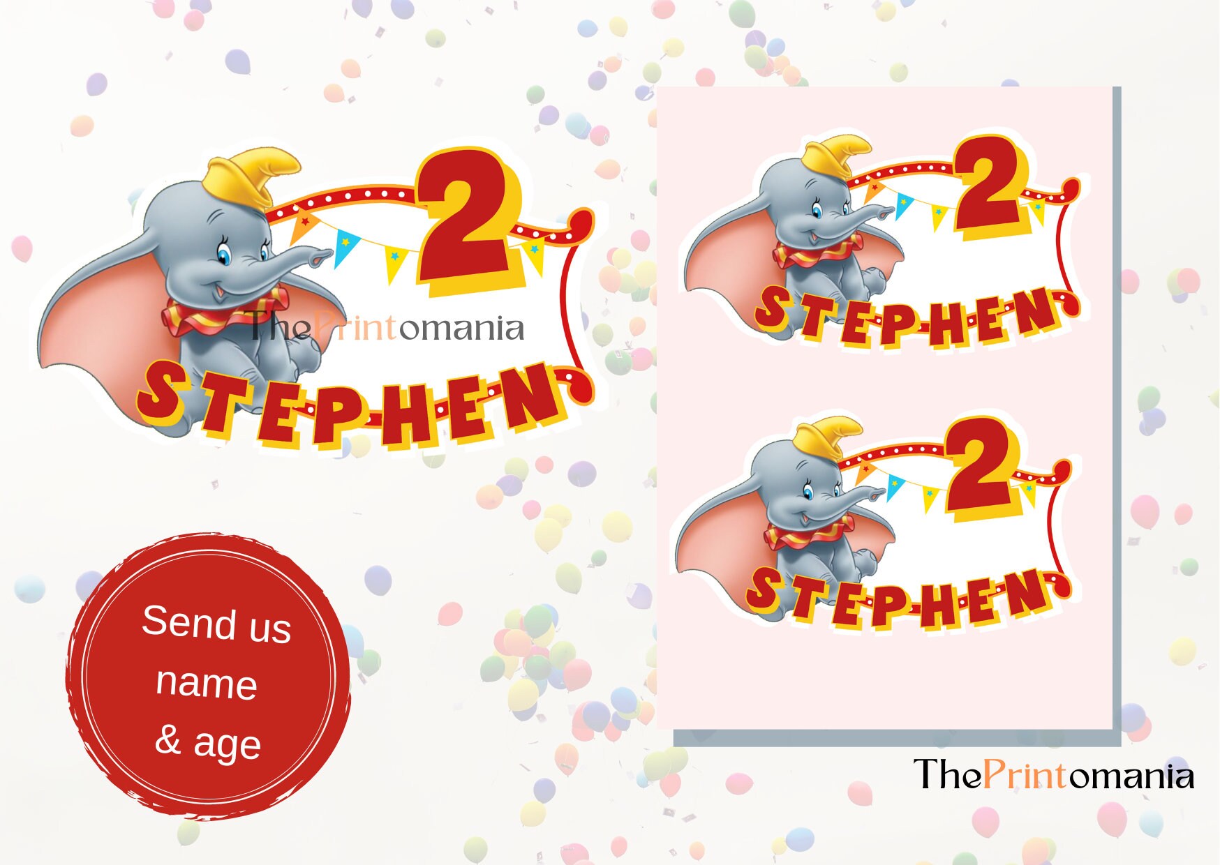 Dumbo Cake Topper Dumbo Theme Birthday Party Supplies - Etsy