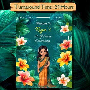 Puberty Ceremony Sign, Half Saree Welcome Sign, Half Saree Ceremony ...