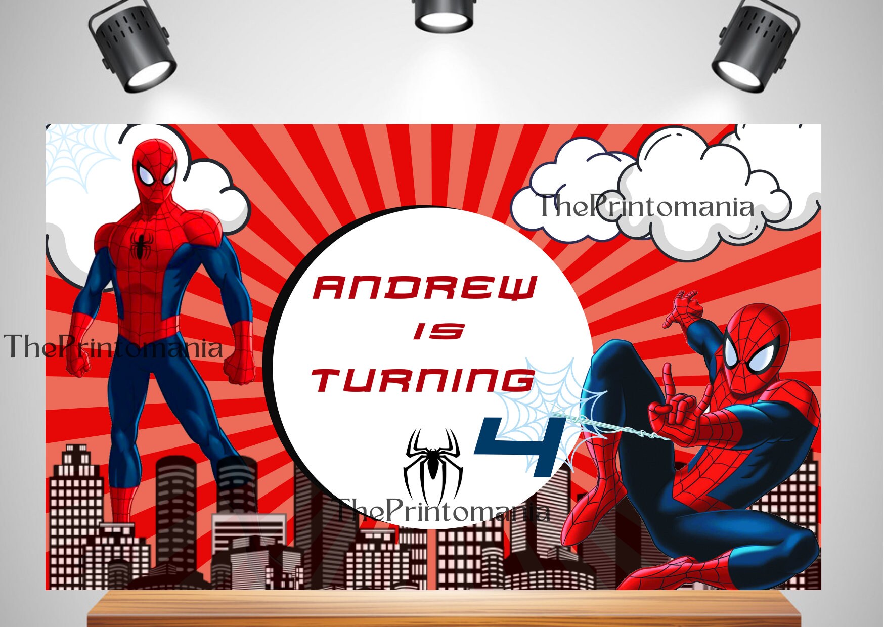 SPIDERMAN THEME PRINTABLE BACKDROP BANNER MARVEL SPIDER-MAN, 58% OFF