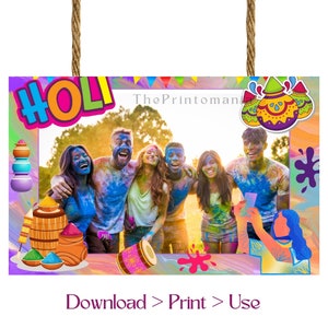 Holi Party Photo Booth, Holi Selfie Booth, Holi Party Photo Props ...