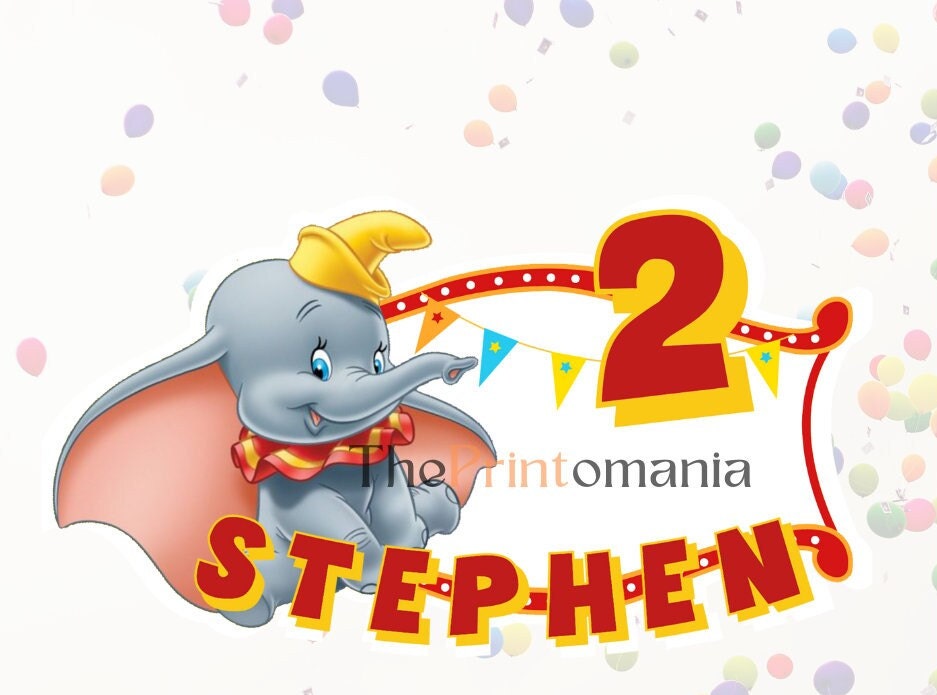 Dumbo Cake Topper Dumbo Theme Birthday Party Supplies - Etsy