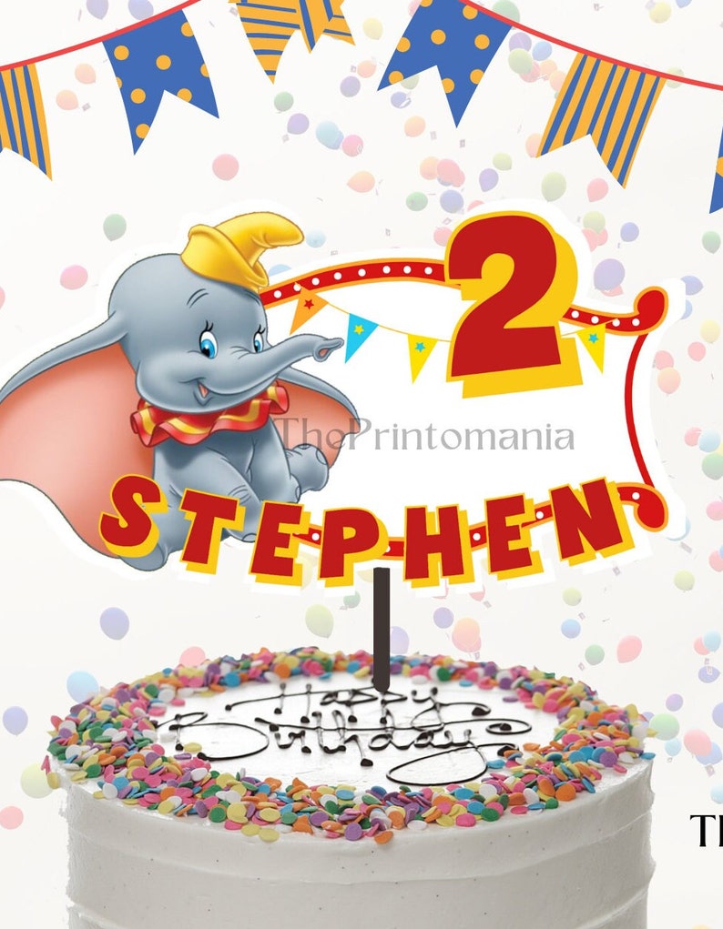 Dumbo Cake Topper Dumbo Theme Birthday Party Supplies - Etsy