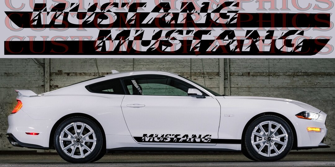 Mustang Side Door Stripe Vinyl Decal Kit - Etsy
