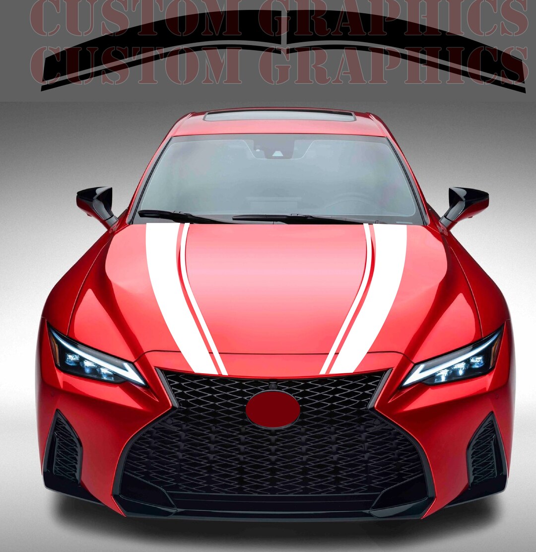 Exclusive Front Stripe Decal Graphic Stickers Kit Compatible With Lexus ...