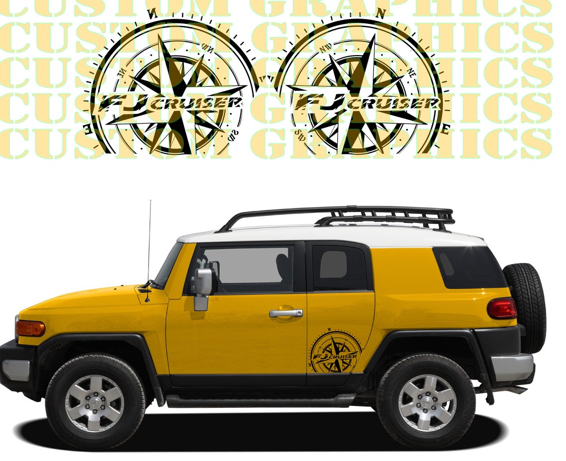 Compass Design Side Door Stripe Custom Kit Stickers Set Kit - Etsy