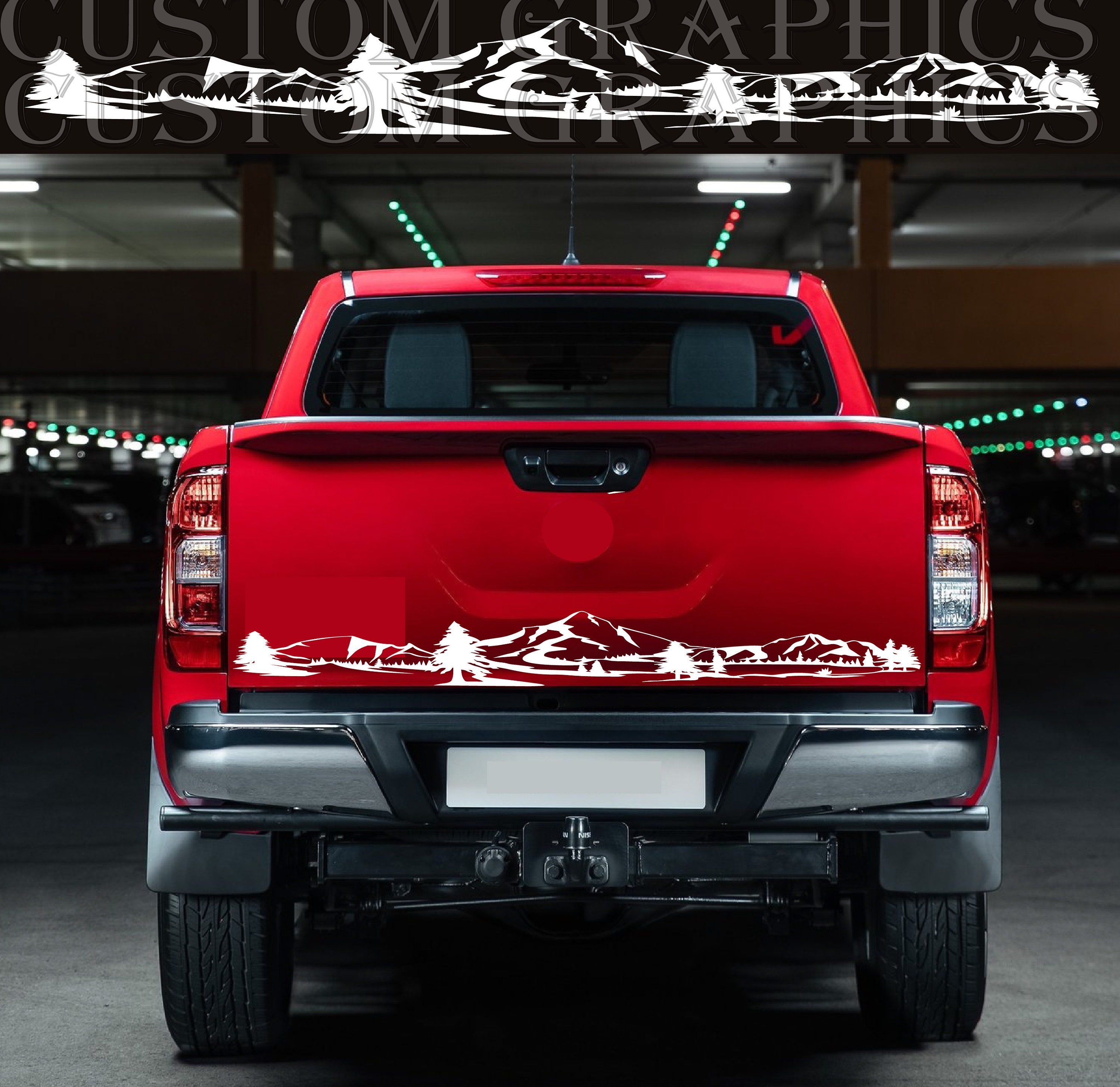 Tailgate Mountains Side Stripe Decal Graphic Sticker Kit - Etsy