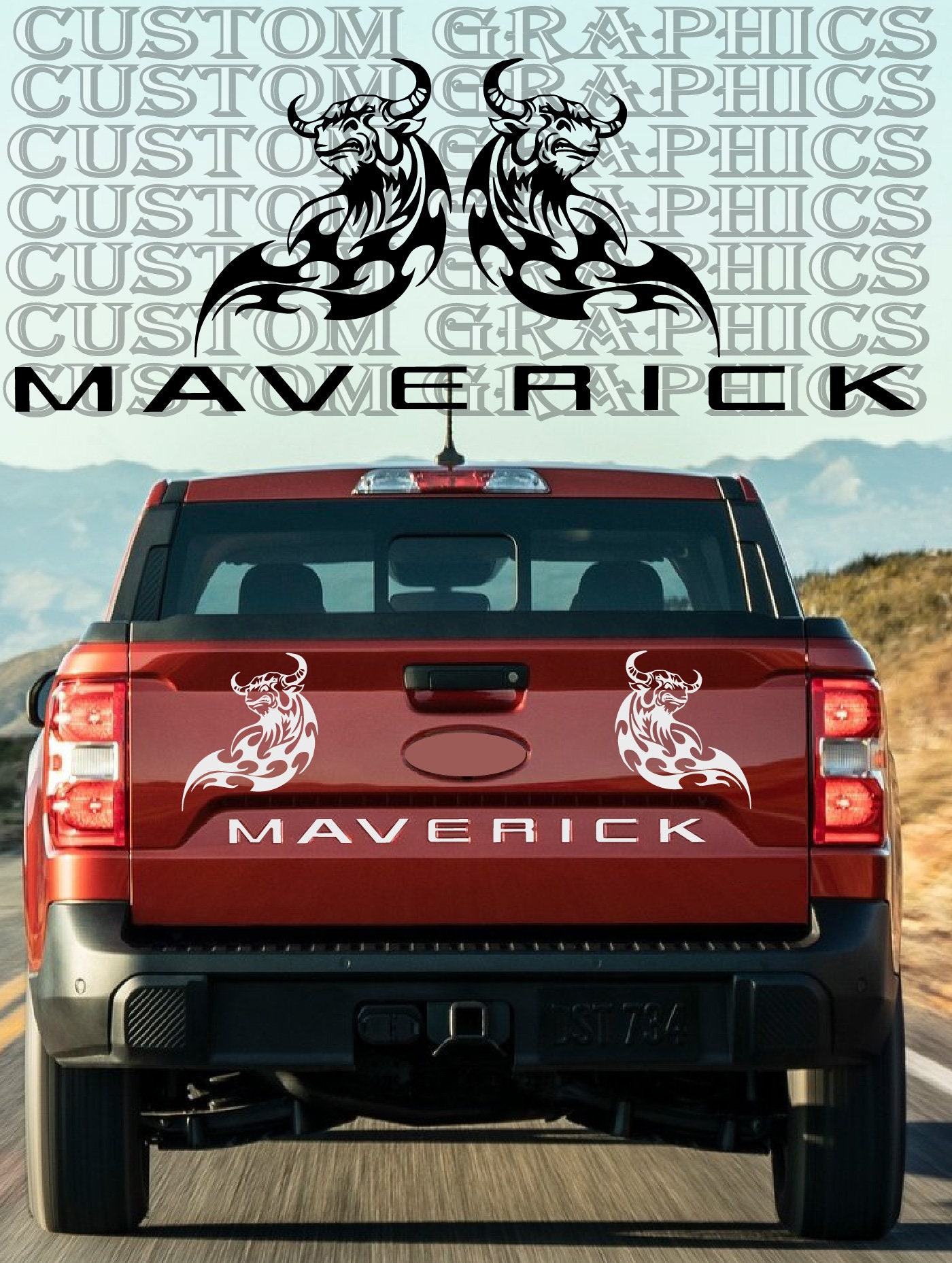 New Tailgate Decal Graphic Sticker Compatible With Maverick - Etsy