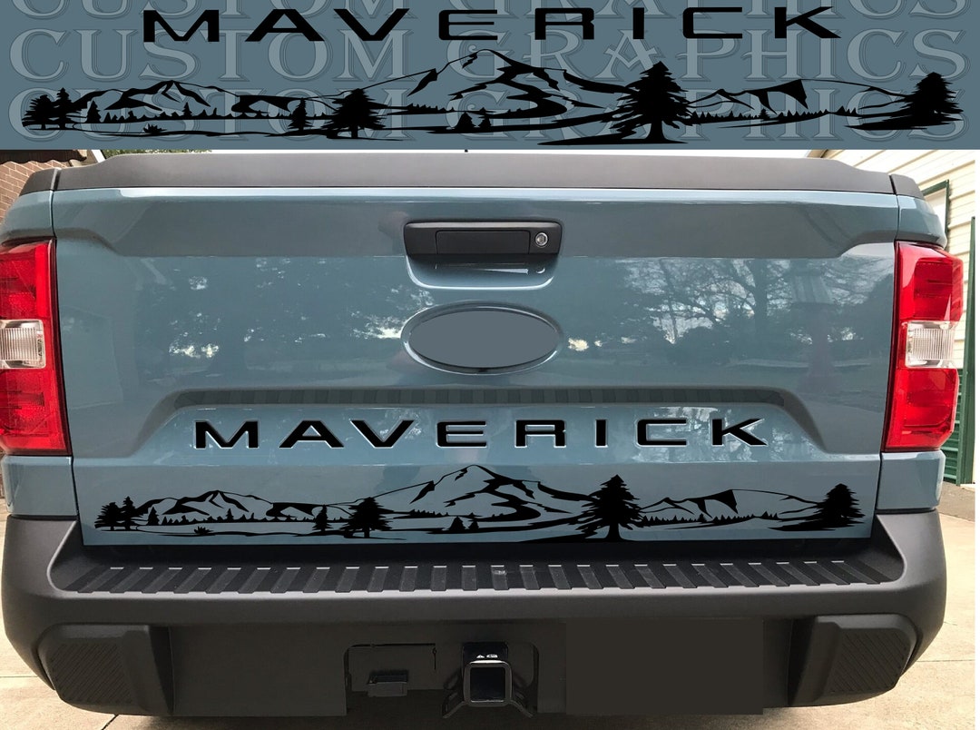 New Tailgate Mountains Decal Graphic Sticker Compatible With Maverick ...