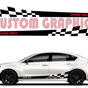 Universal New Design Set of Stickers Decal Stripe Body Kit Sport Side ...