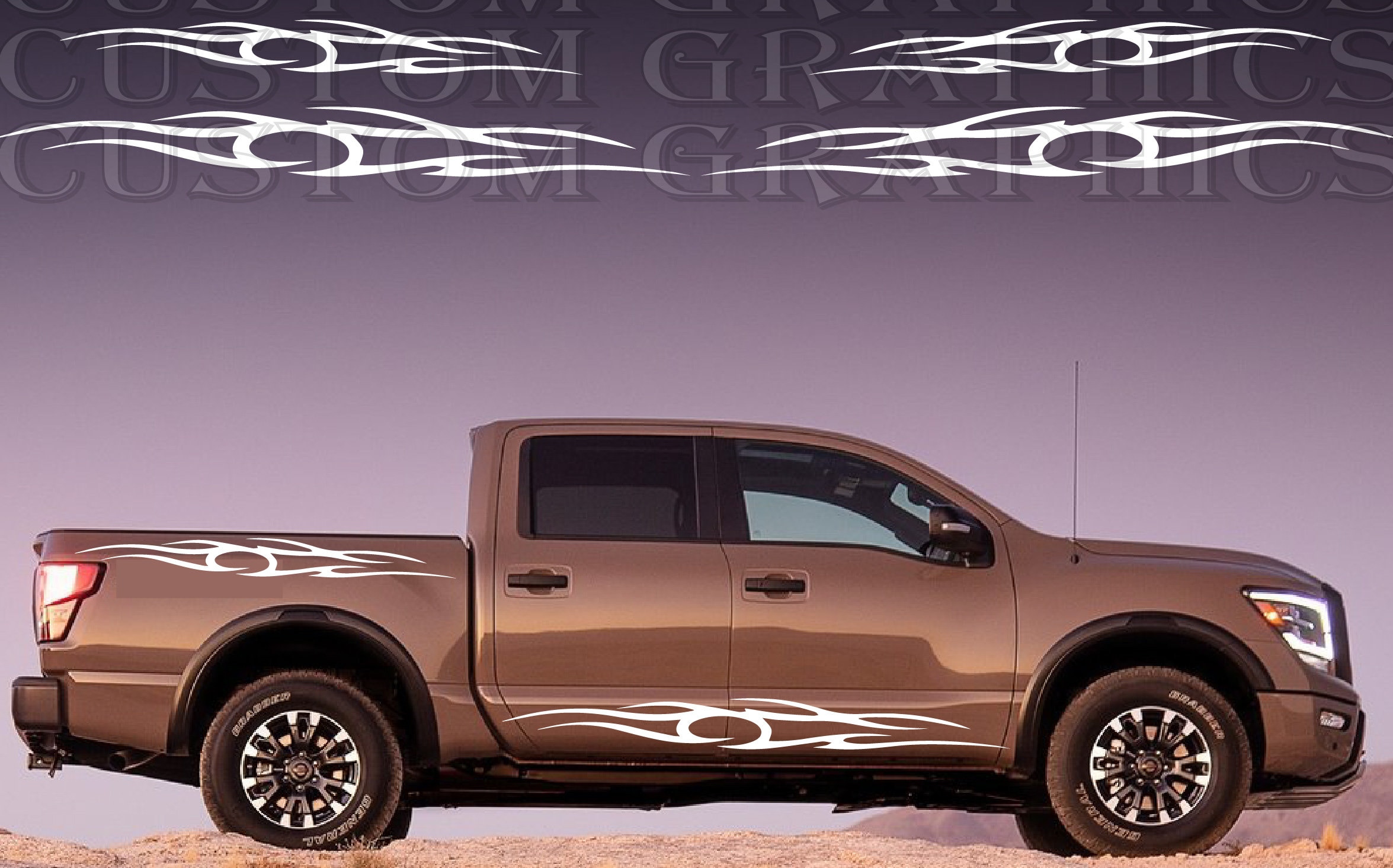 Tribal Flame Side Door Decal Kit: Custom Truck Graphics - Etsy