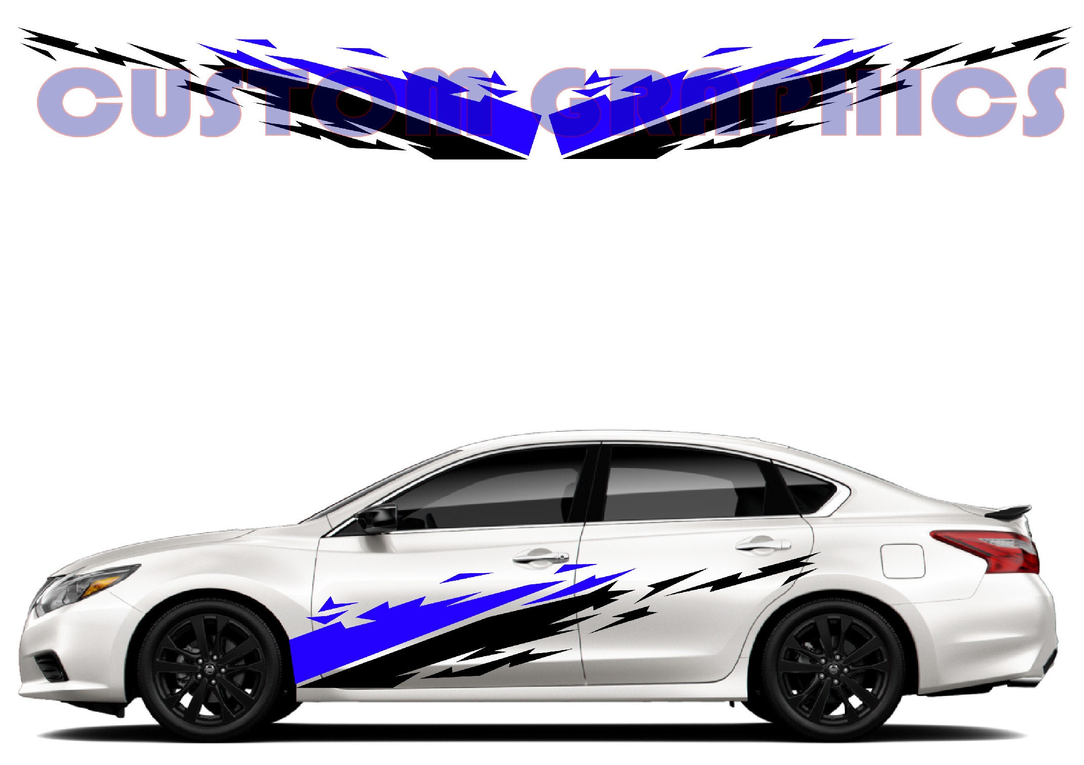 Customizable Car Body Decals: Side Stripe Vinyl Graphics - Etsy