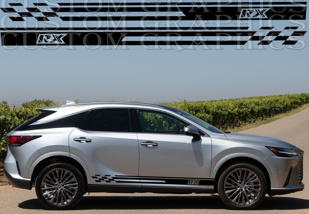 Pair of Sport Side Stripes Decal Sticker Vinyl Compatible With Lexus-rx ...