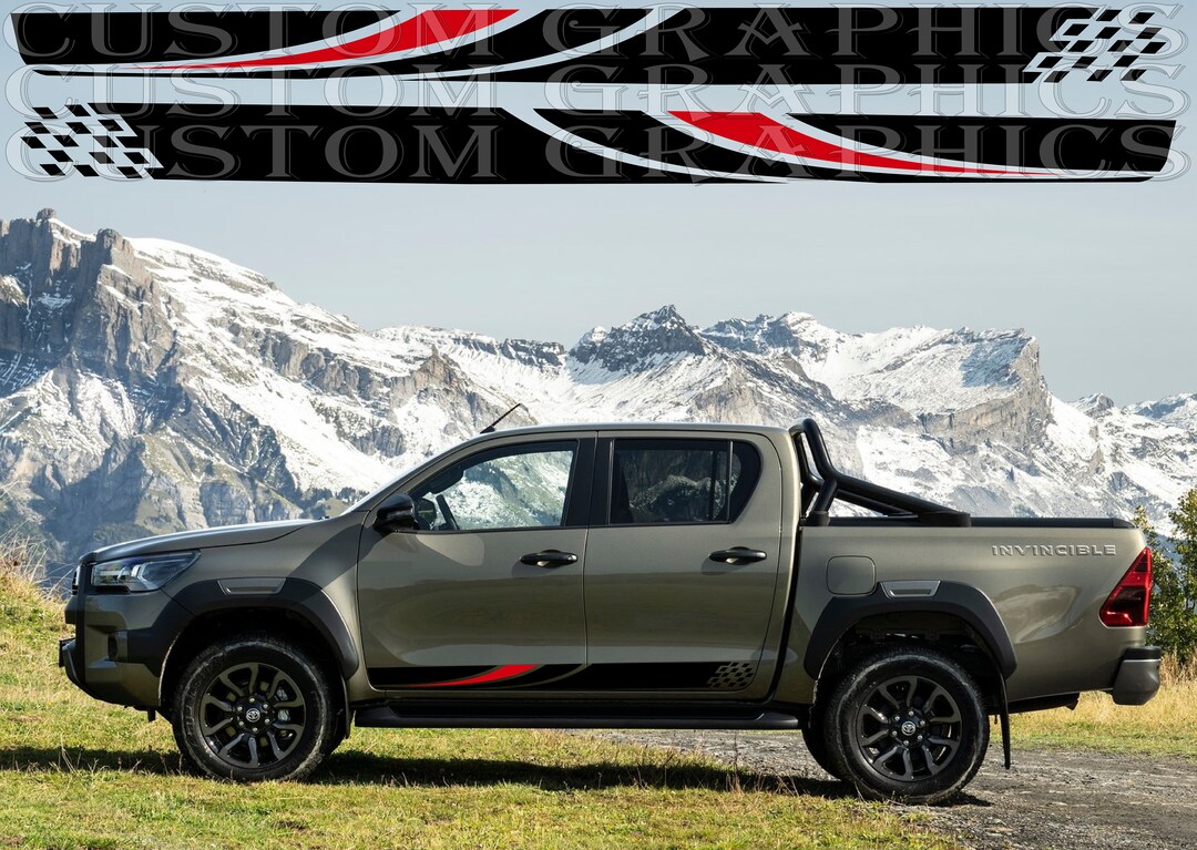 Custom 2X Side Door Stripe Vinyl Decal Graphic Sticker Kit Compatible ...