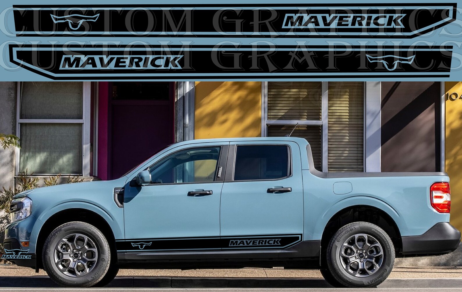New Decal Graphic Sticker Door Sport Stripe Kit Compatible With Ford ...