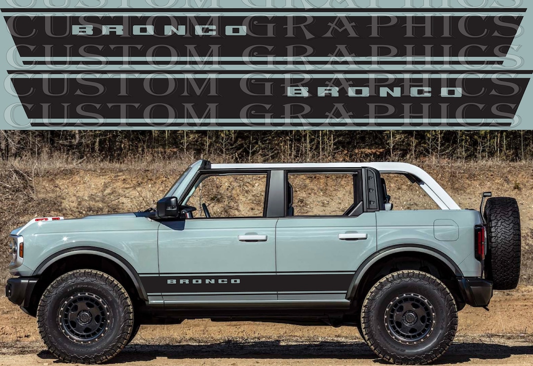 Ford Bronco Wildtrak: Racing Side Stripes Decal Sticker Set - Etsy