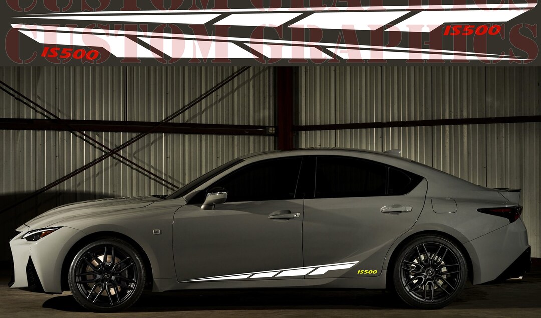 2 Color Pair of Sport Side Stripes Decal Sticker Vinyl Compatible With ...