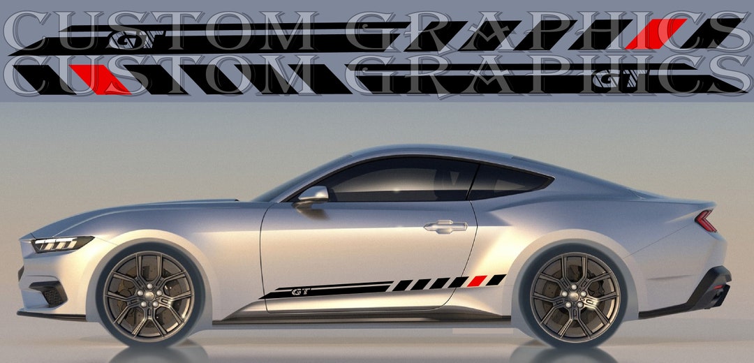 Vinyl Decal Custom Stickers Graphic Kit Compatible With Ford Mustang GT ...