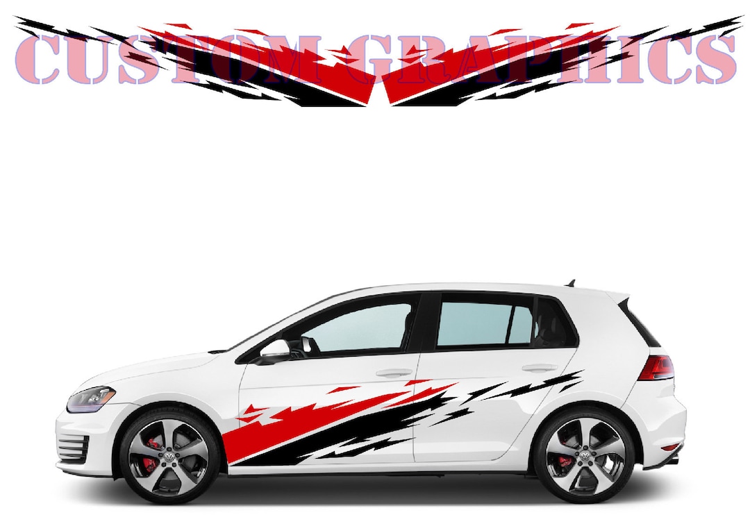 Customizable Car Body Decals: Side Stripe Vinyl Graphics - Etsy