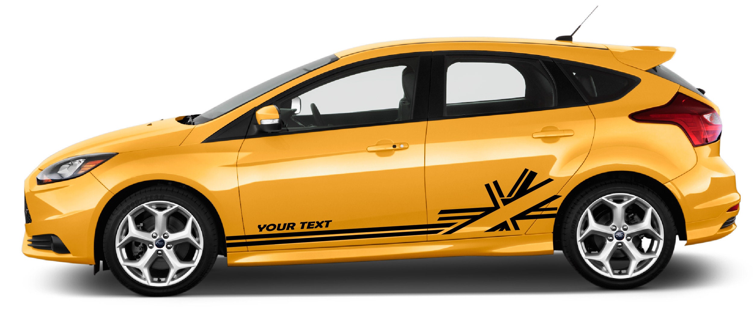 Custom Side Door Stripe Decal Kit: Universal Fit, Personalized Text - Etsy