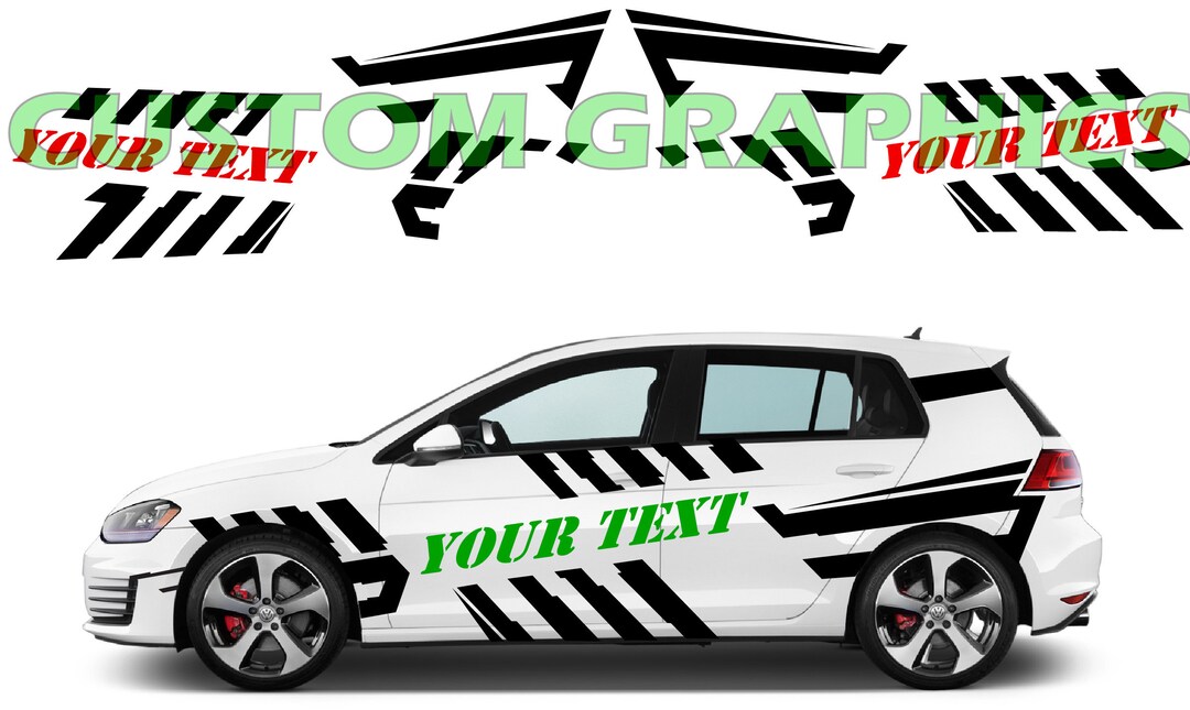 Universal Design Body Decals Side Stripe Sticker Logo Graphics Vinyl ...