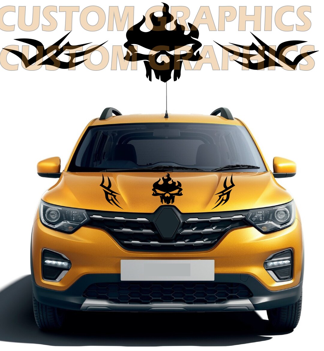 Hood Skull and Tribal Design Vinyl Decal Custom Sticker - Etsy