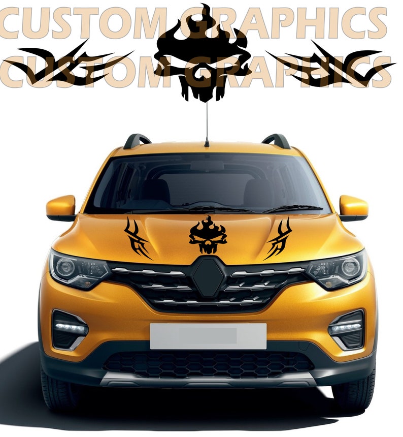 Hood Skull and Tribal Design Vinyl Decal Custom Sticker - Etsy