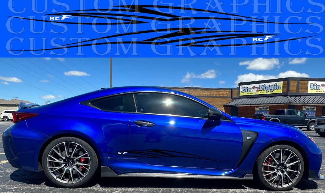 Racing Stripes Vinyl Decals Compatible With Lexus RC F - Etsy