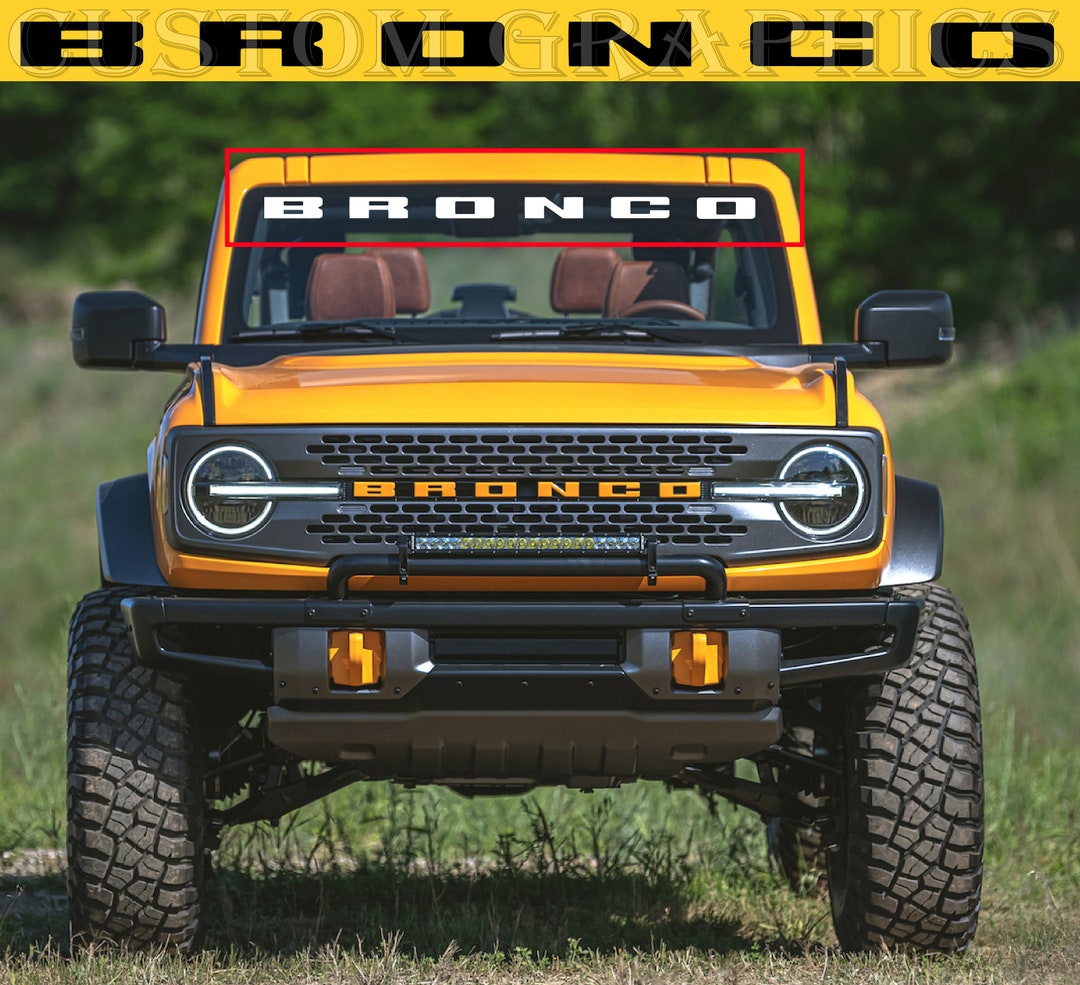 Front Glass Inscription Decal Sticker Compatible With Ford Bronco - Etsy