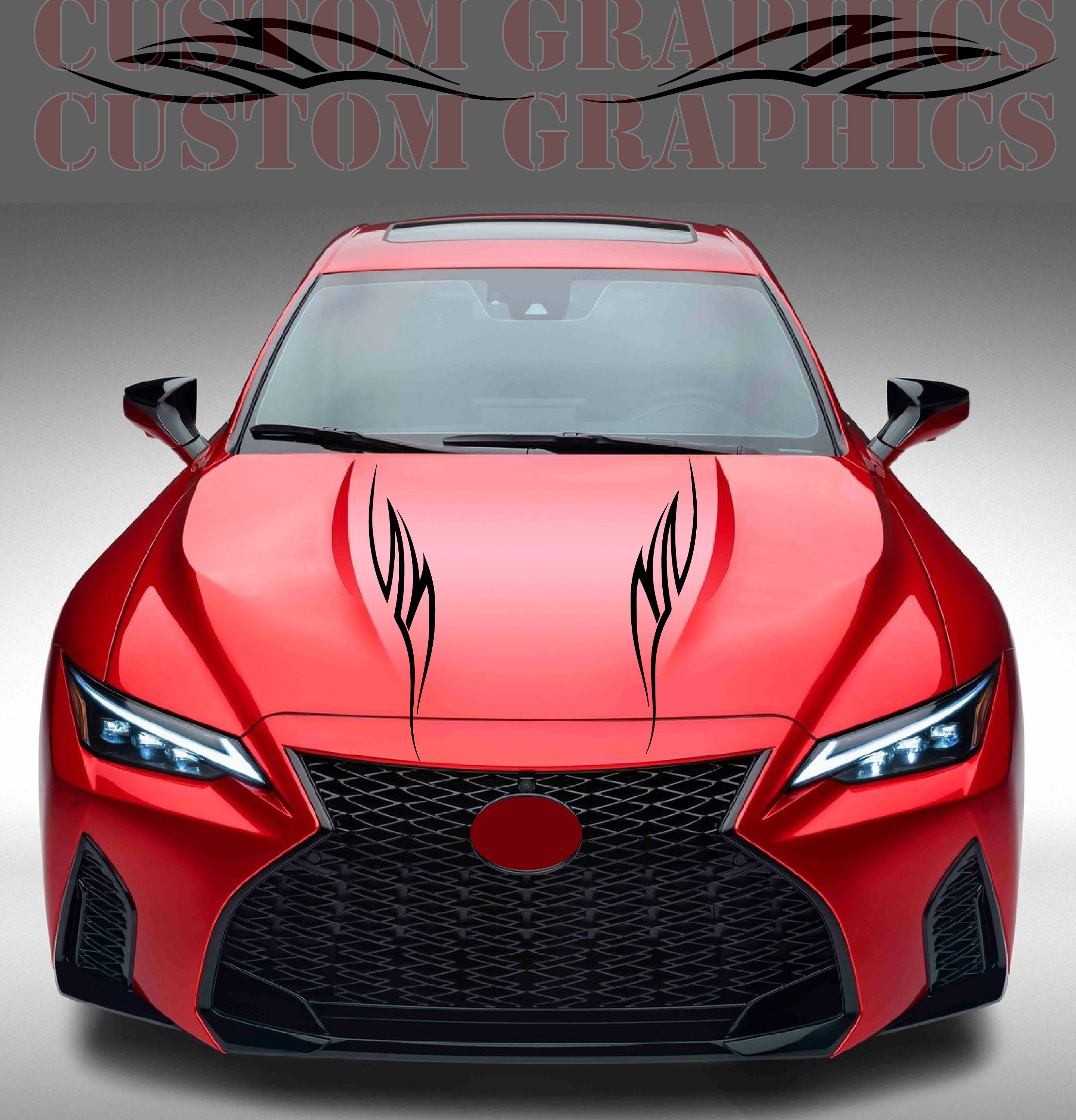 Exclusive Hood Side Stripe Decal Graphic Sticker Kit Compatible With ...