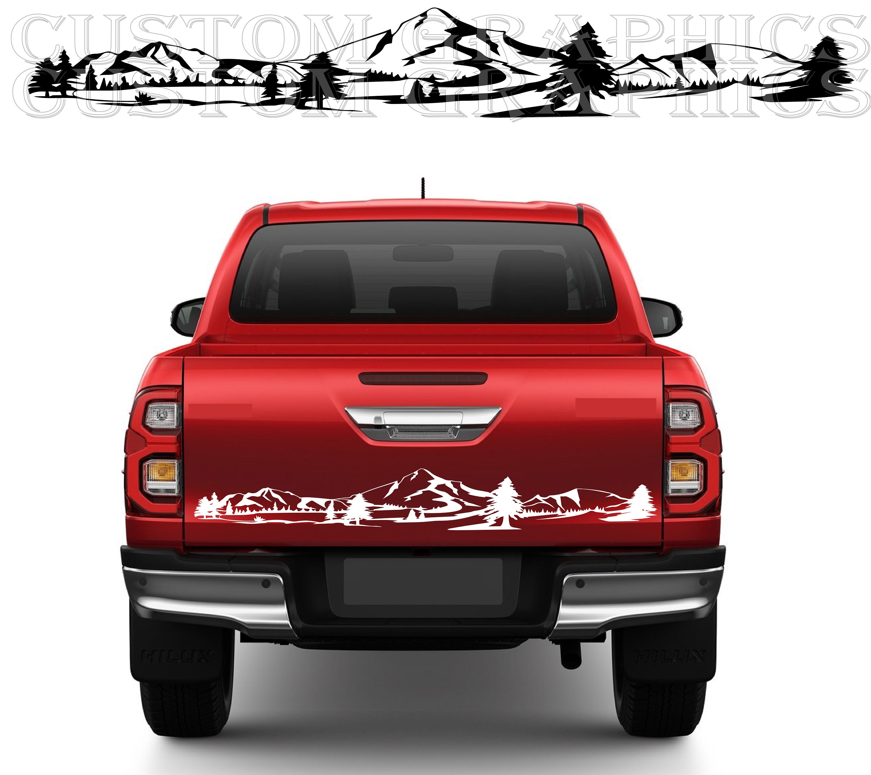 Custom Tailgate Mountain Decal Sticker Vinyl Compatible With - Etsy