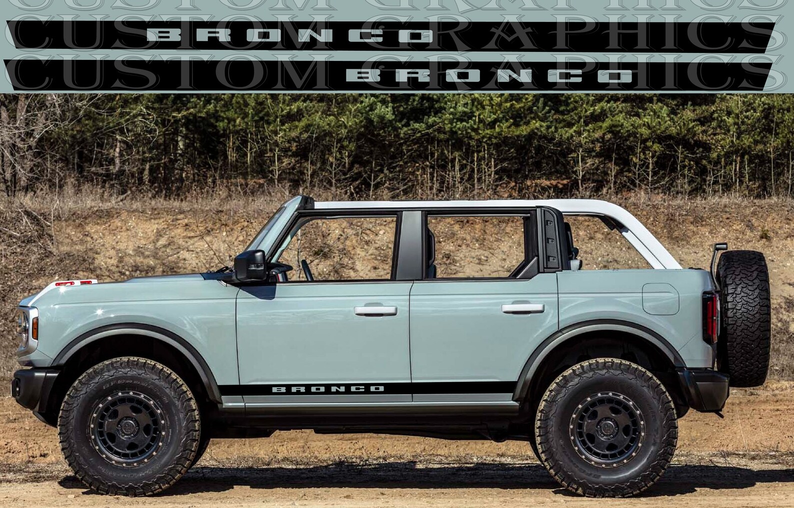 New Classic Stripes Decal Sticker Vinyl Kit Compatible With Ford Bronco ...