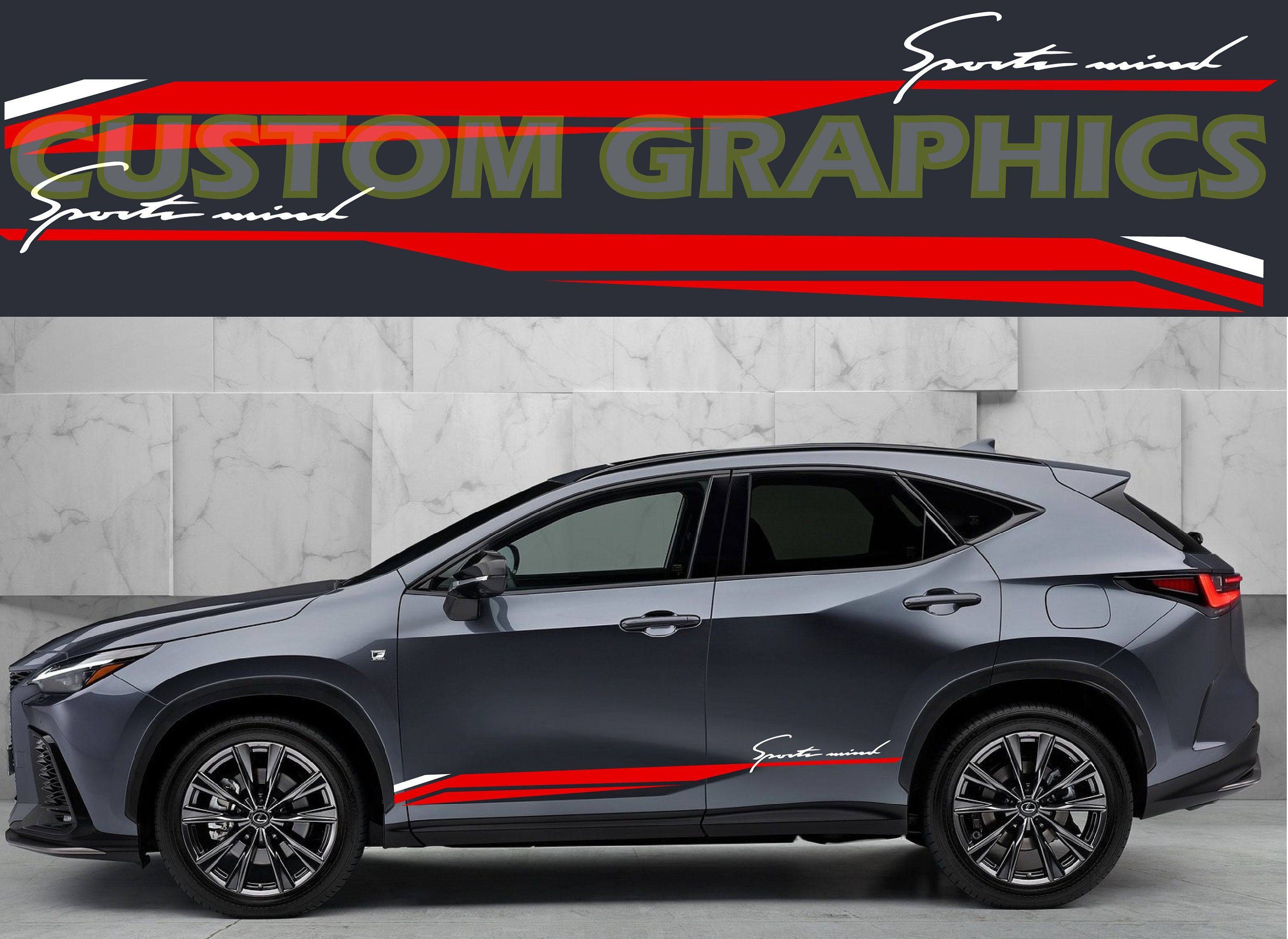 Exclusive 2X Side Door Stripe Vinyl Decal Graphic Sticker Kit ...