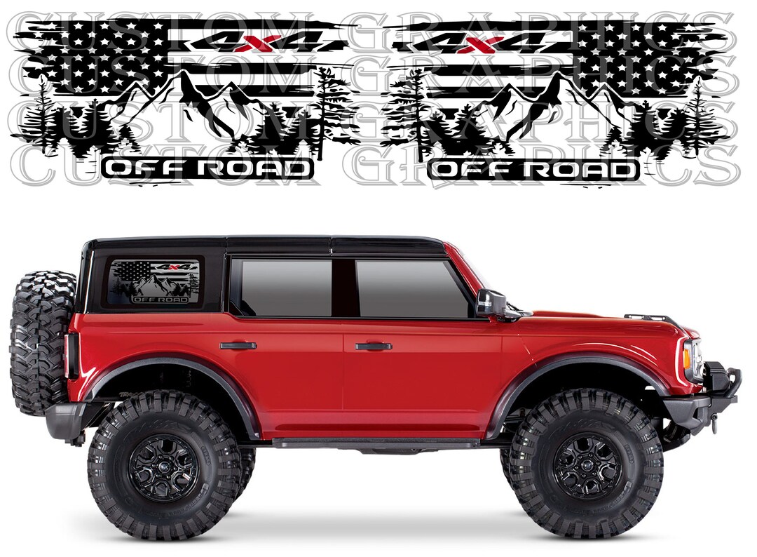 Ford Bronco Decal: off Road Mountains Flag Glass Sticker - Etsy