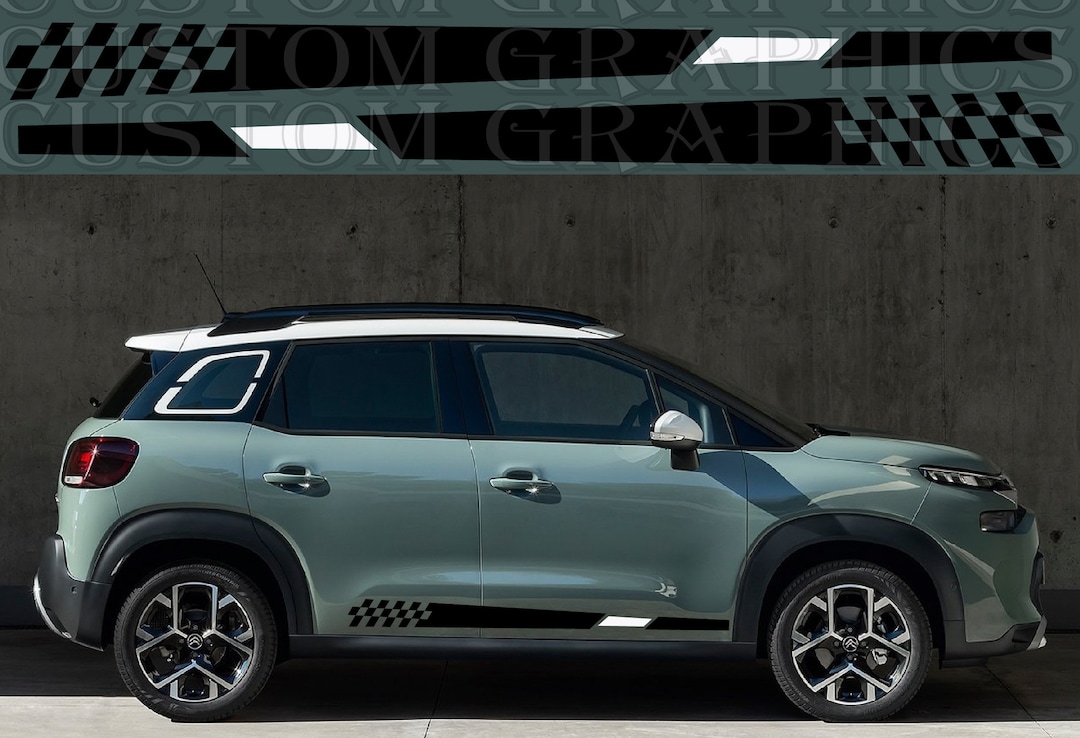 Exclusive Stripe Decal Graphic Stickers Kit Compatible With Citroen C3 ...