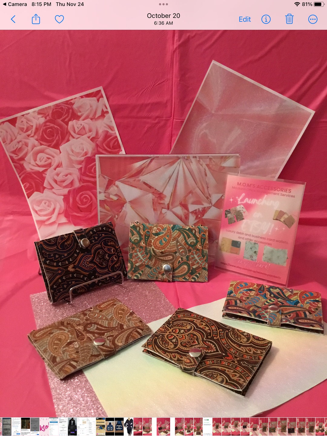 Luxury Faux Leather Wallet/ Card Holder Paisley Collection - Etsy