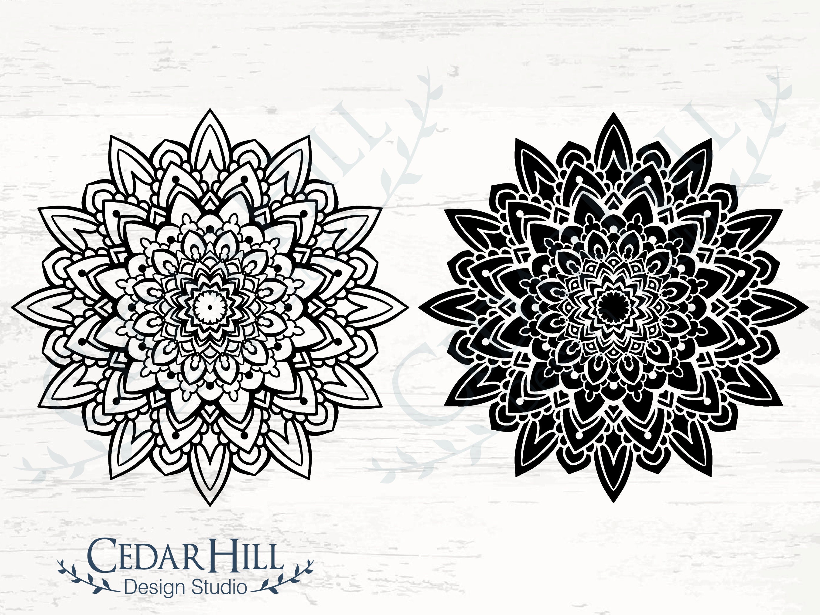Mandala SVG Cut File, Zen Tangle, Dxf, Png, Silhouette, Cricut, Digital ...
