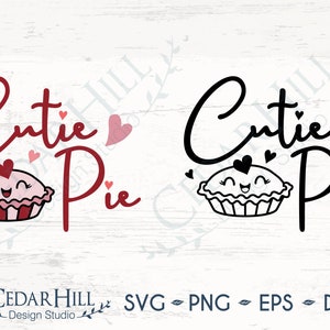 Cutie Pie Heart SVG Layered Cut File, JPEG, Dxf, Eps Png, Silhouette ...