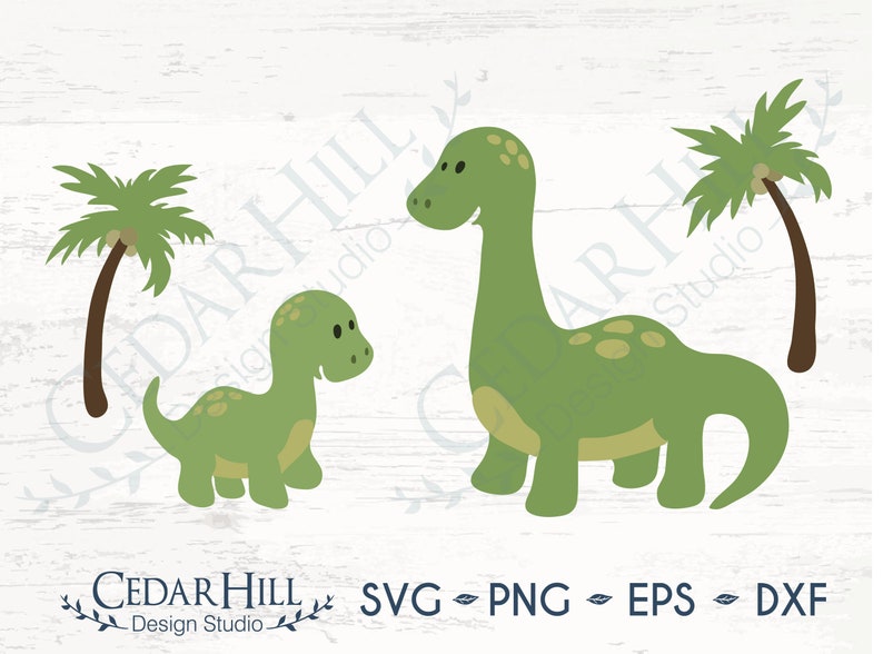 Cute Dinosaurs Mom and Baby SVG Brontosaurus JPEG Dxf Eps - Etsy