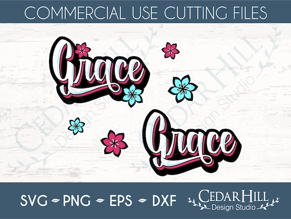 Retro Grace SVG Digital Graphic Eps Png Silhouette Cricut - Etsy