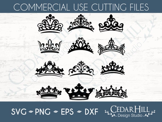 Crown SVG Bundle Princess Queen Royalty Dxf Eps Png - Etsy