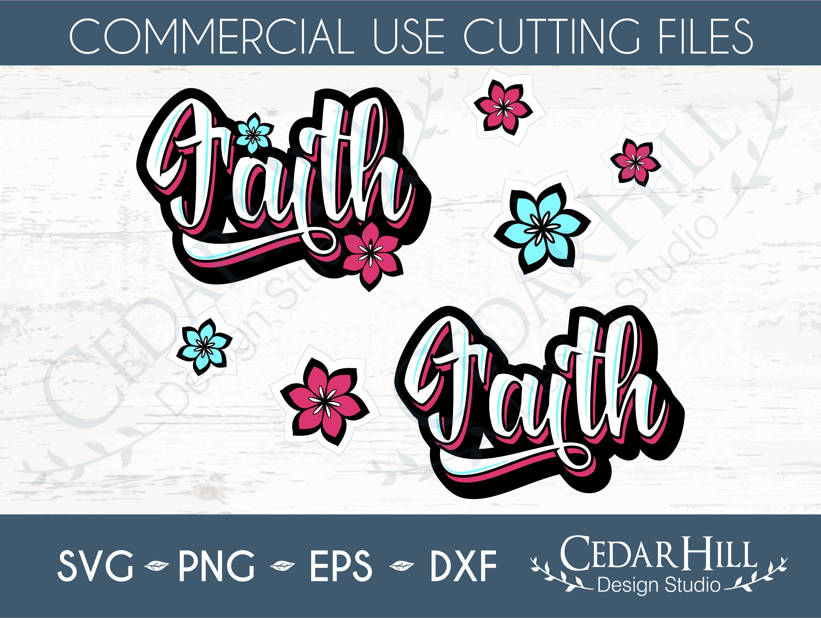 Retro Faith SVG Digital Graphic, Eps Png, Silhouette, Cricut ...