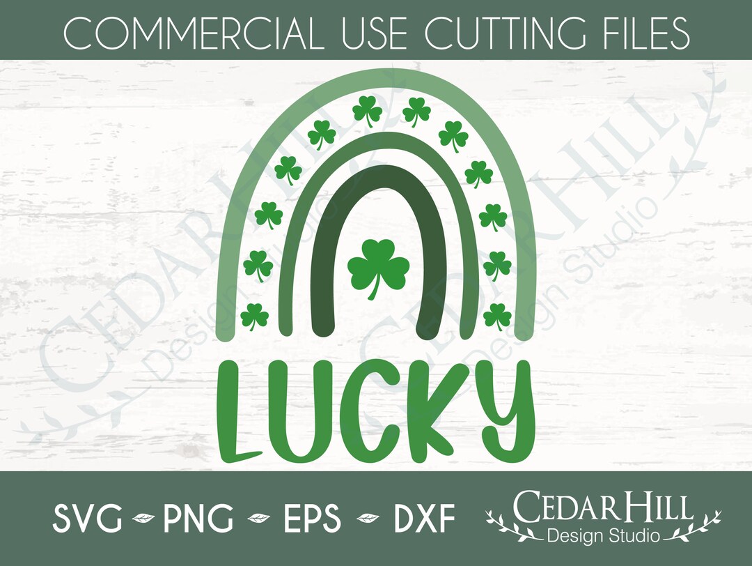 Lucky Rainbow St Patrick's Day SVG, Eps Png, Irish, Shamrock, Green ...