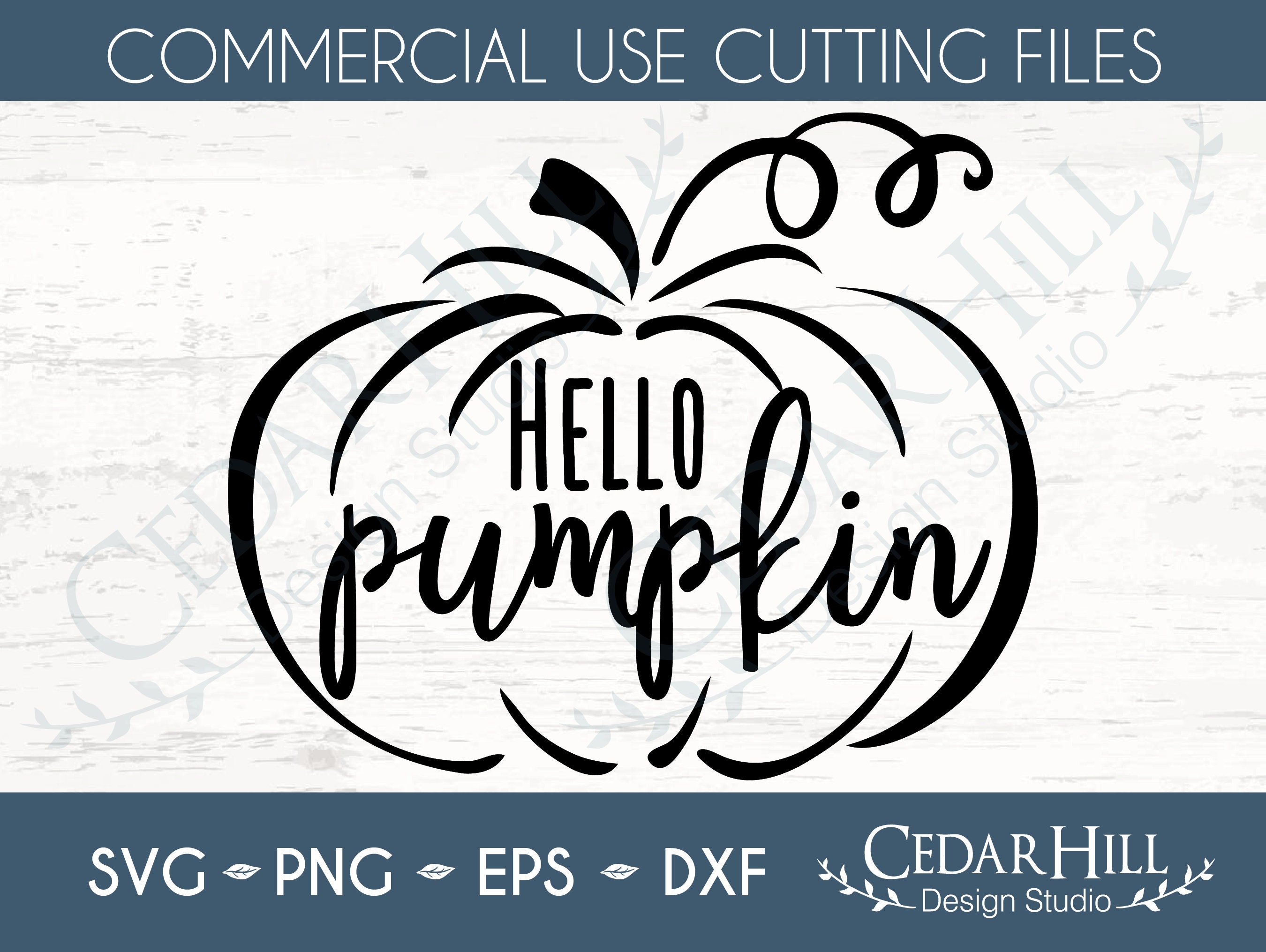 Hello Pumpkin SVG Cut File, Fall, Dxf, Png, Silhouette, Cricut, Digital ...