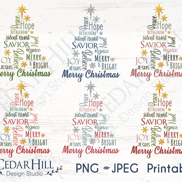 Christmas Word Tree - Etsy