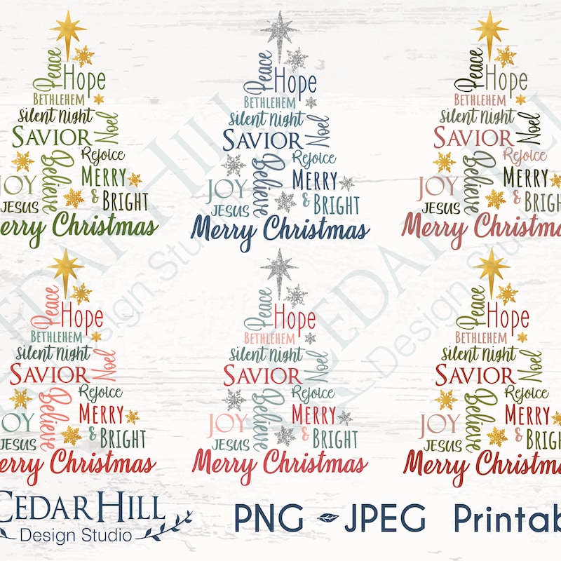 Christmas Word Tree - Etsy