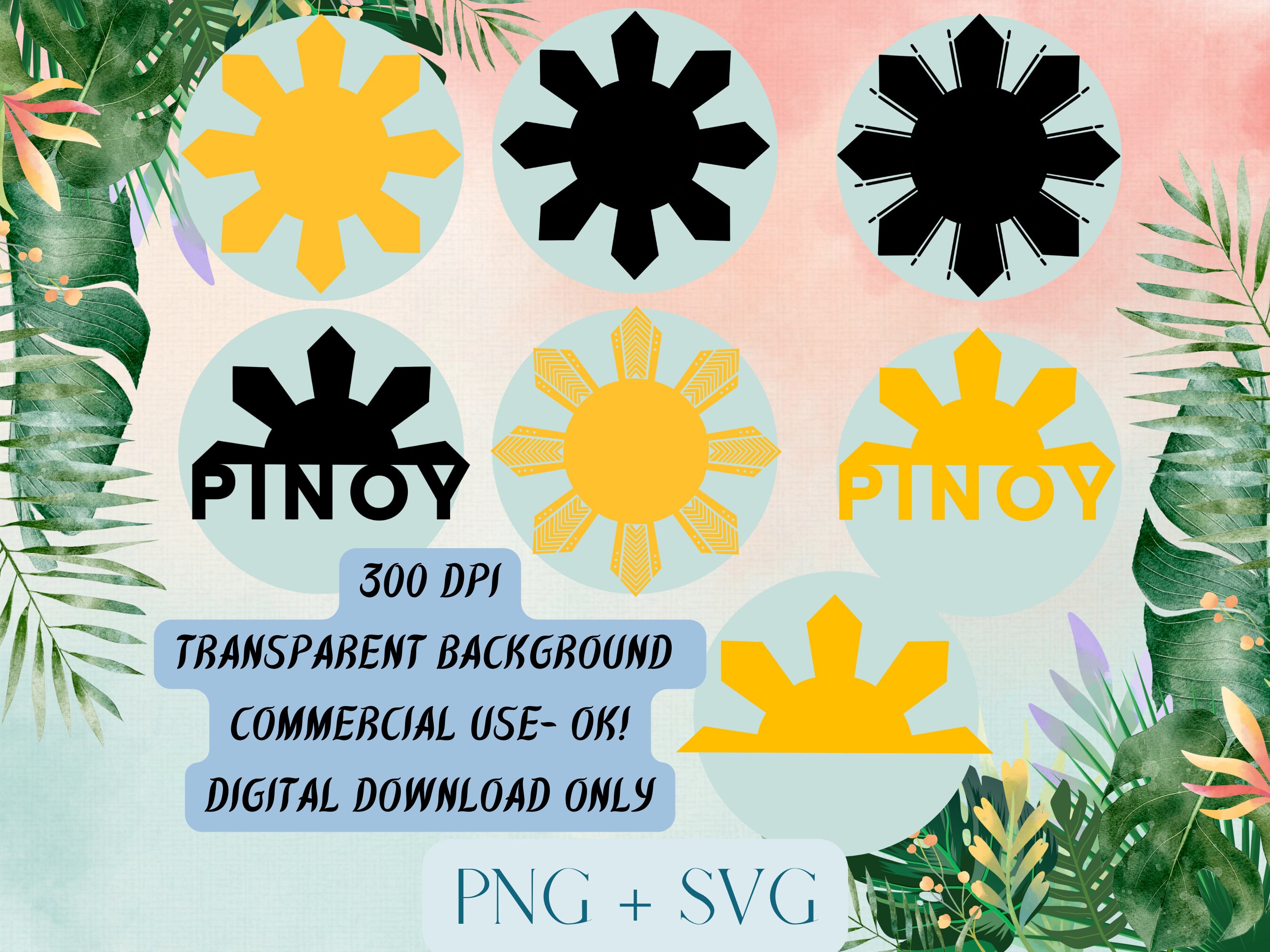 Pinoy Sun Bundle Pack, Filipino Sun, Filipino Files, Filipino Designs ...