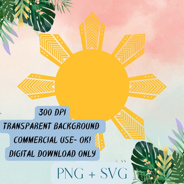 Filipino Sun Svg - Etsy